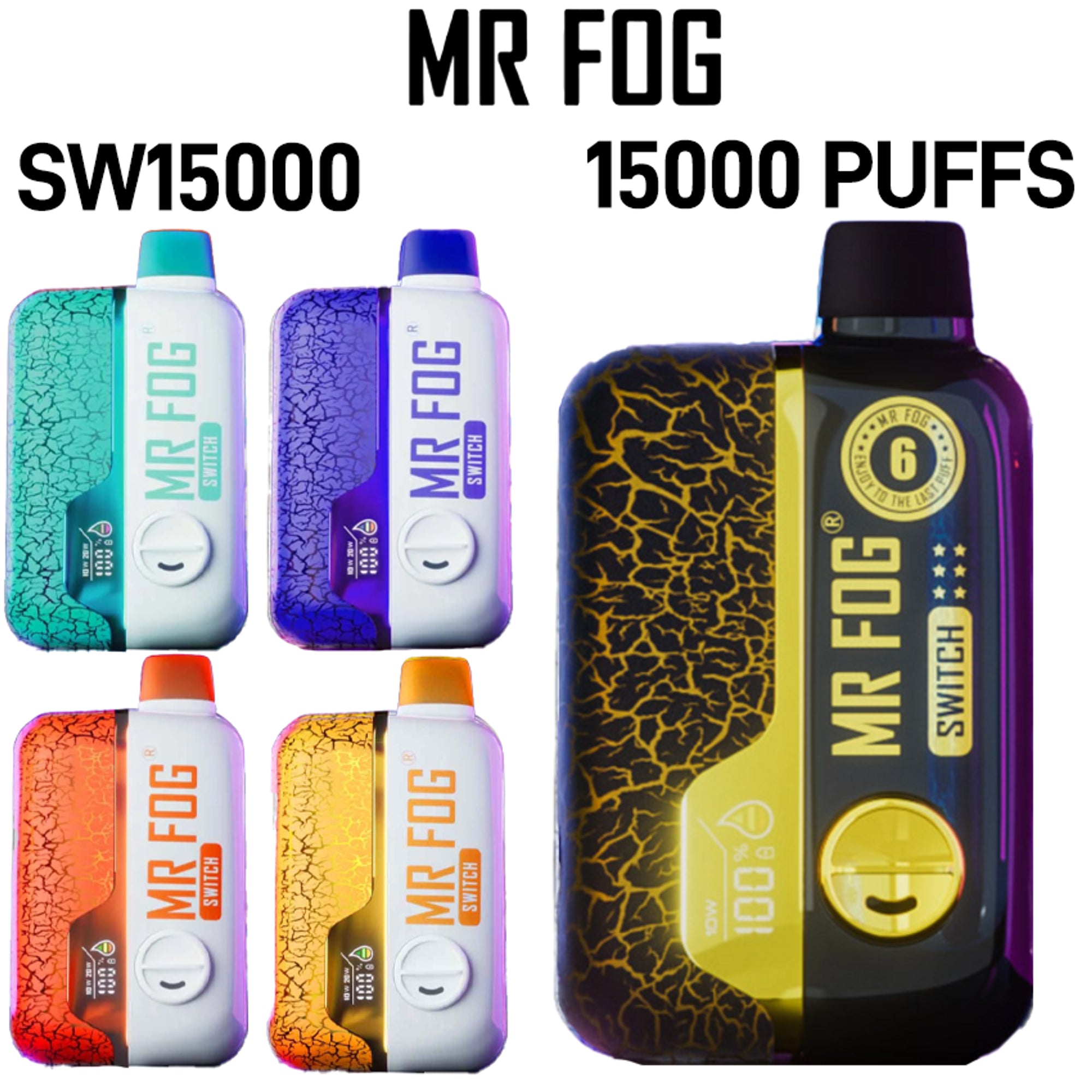Mr Fog Switch SW15000 12ML 15000 Puffs Disposable Vape With Smart Scre ...
